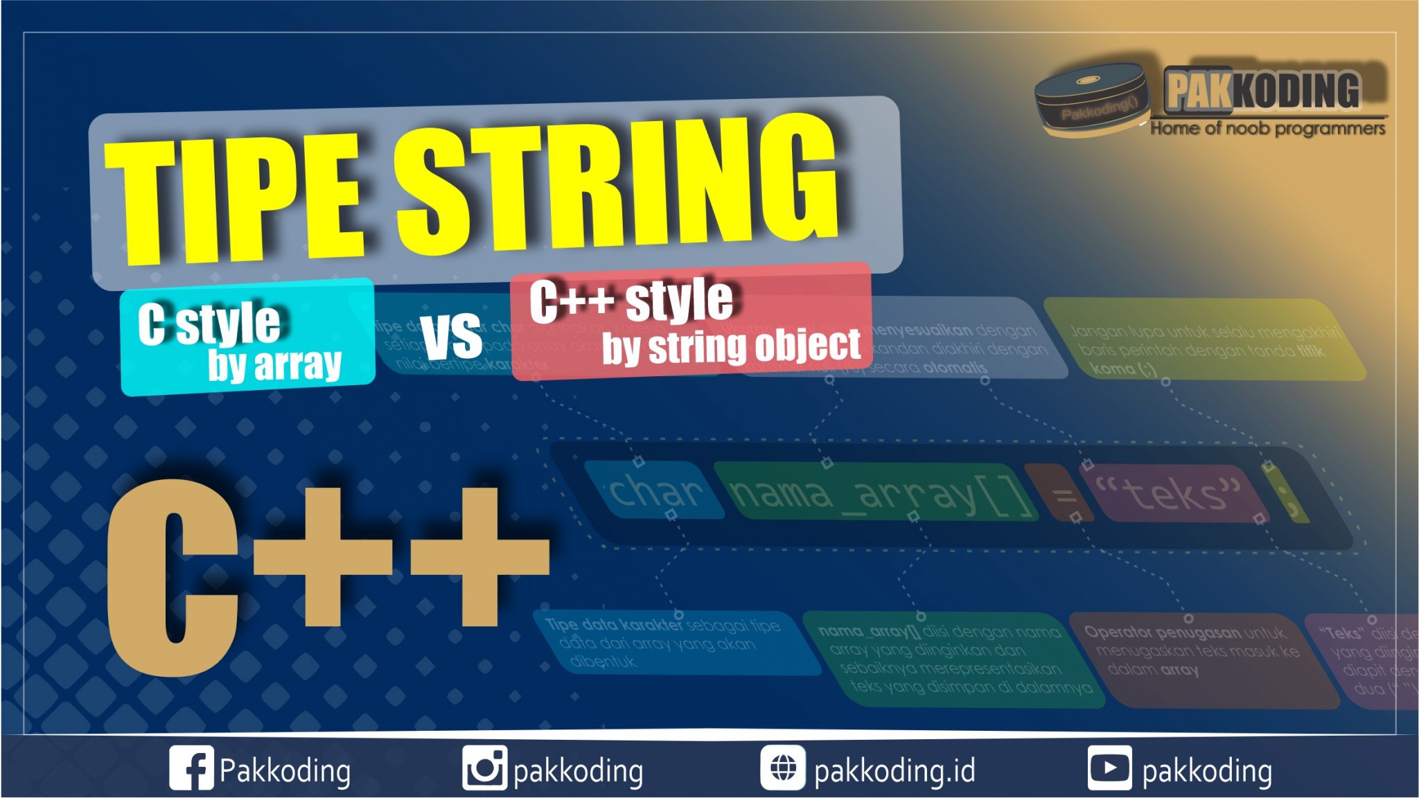 Belajar Tipe Data String dalam C++ (Disertai Gambar dan Video ...